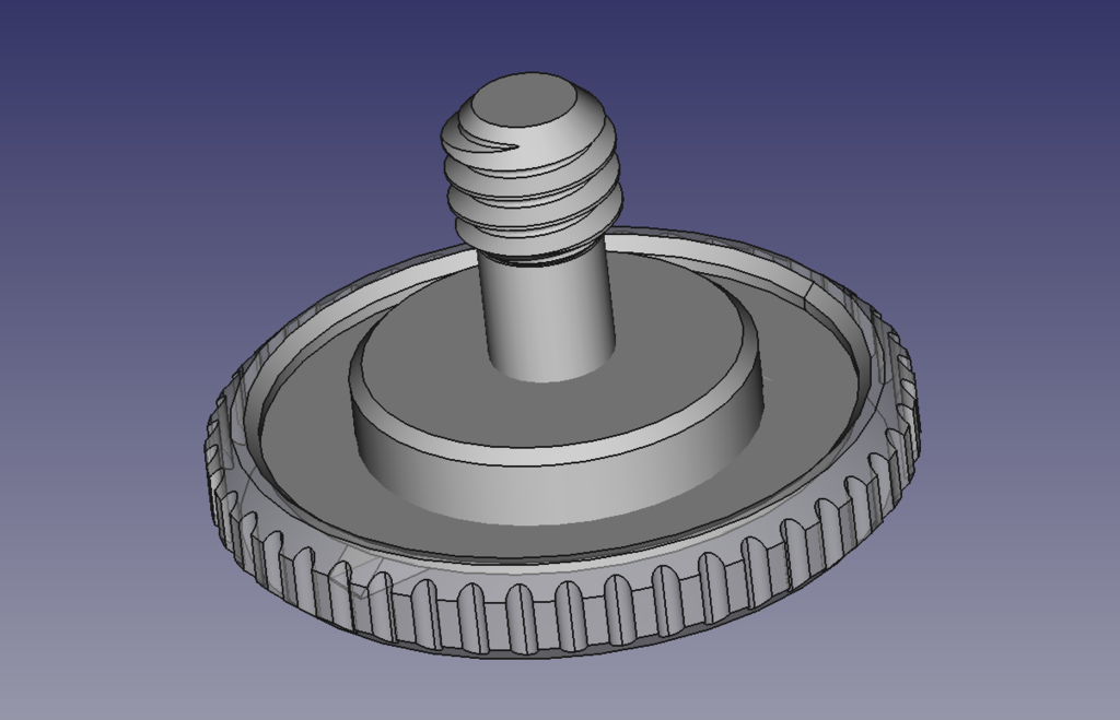 1/4"-20 nut (screw) for photo camera mount by Pedja | Download free STL ...