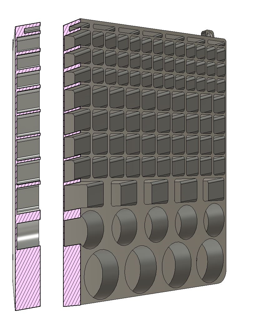 Wall Mounted Battery Organizer by RT3D | Download free STL model ...