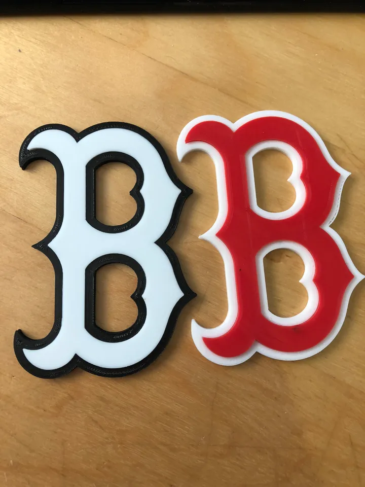 Red Sox two part logo by Kahnindustries | Download free STL model ...