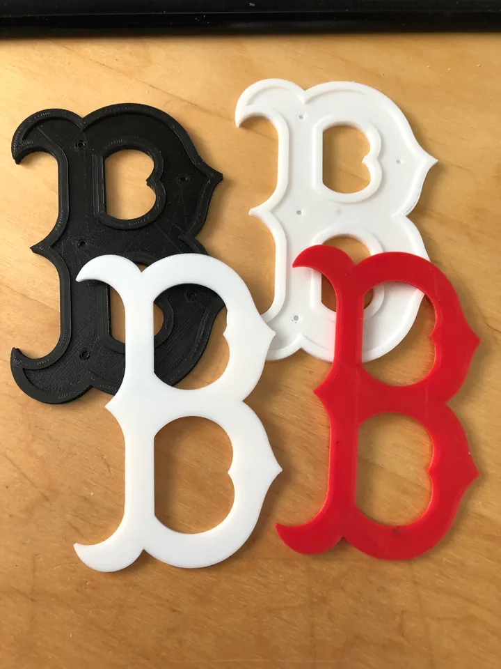 Red Sox two part logo by Kahnindustries | Download free STL model ...