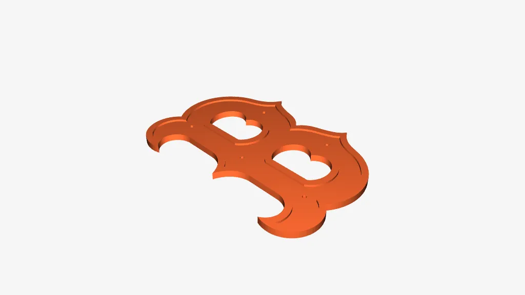 Red Sox two part logo by Kahnindustries | Download free STL model ...