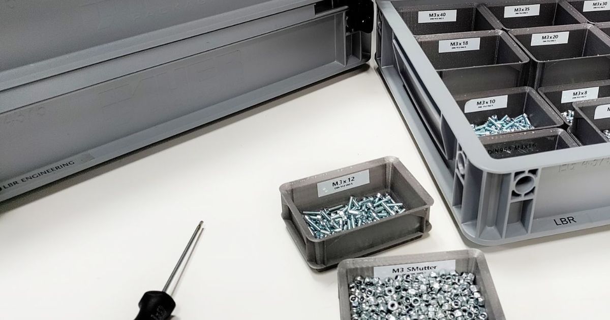 Stackable Mini-Euroboxes by LBR Engineering | Download free STL model ...