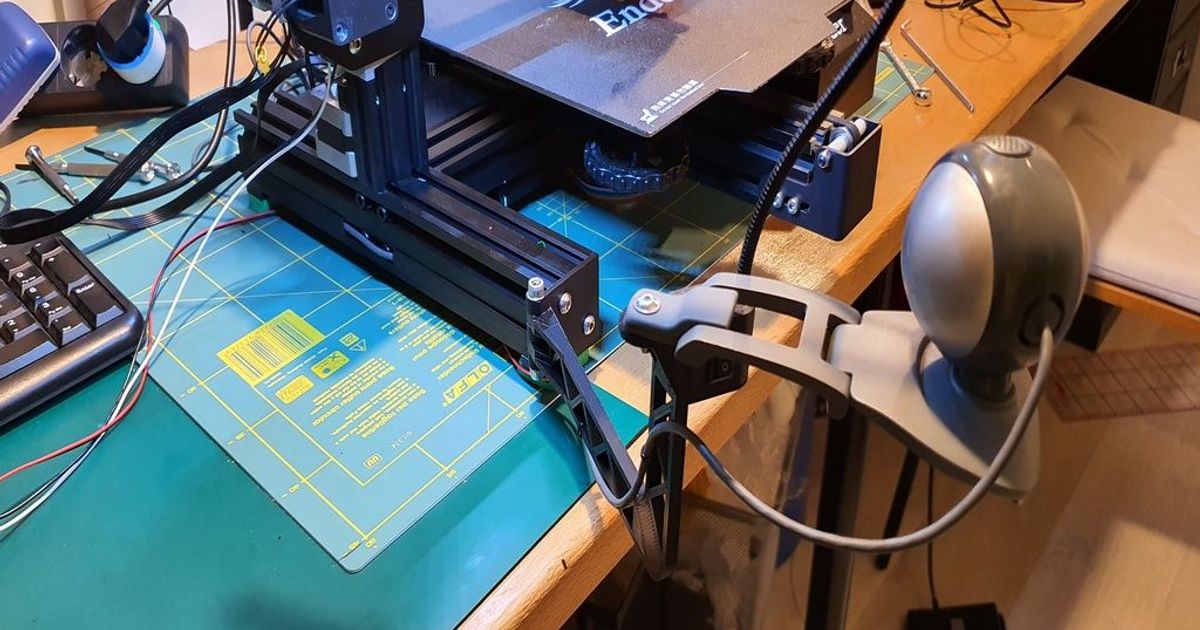 Ender 3 (Pro) webcam mount Logitech C300/C500/C600 by Michal | Download ...