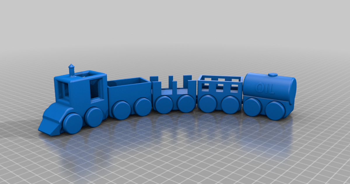 Articulated Print in Place Train by k2thestank | Download free STL ...