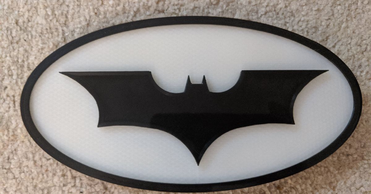 Batman Logo Wall Plaque by PrintedReality | Download free STL model ...