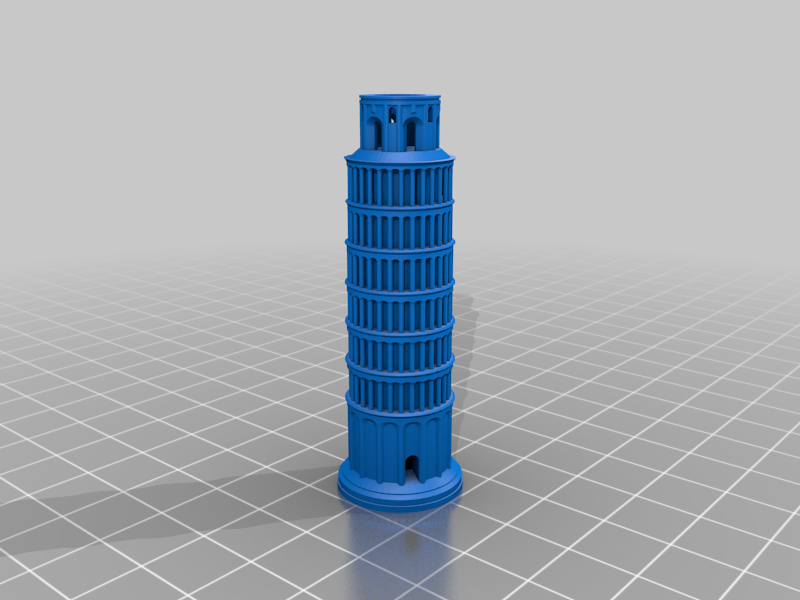 1:1000 scale model of Leaning Tower of Pisa by Julius3E8 | Download ...