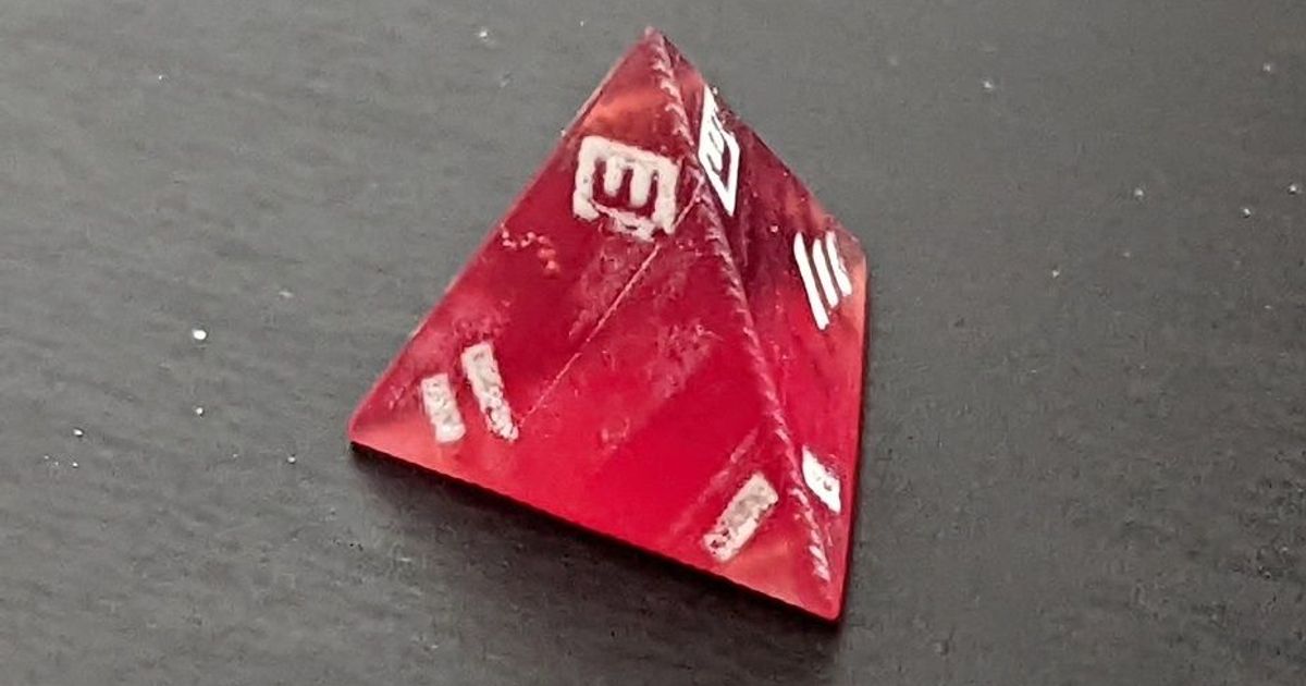 D4 Dice with Chinese numbers (4 sided dice) by Julius3E8 | Download ...