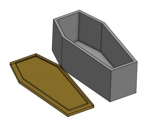 Plain traditional coffin with lid by Julius3E8 | Download free STL ...