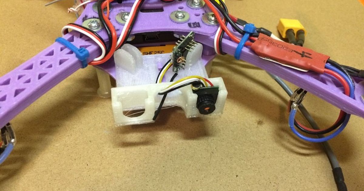 Stereo Camera Mount for 250mm Quadcopter by Julius3E8 | Download free ...