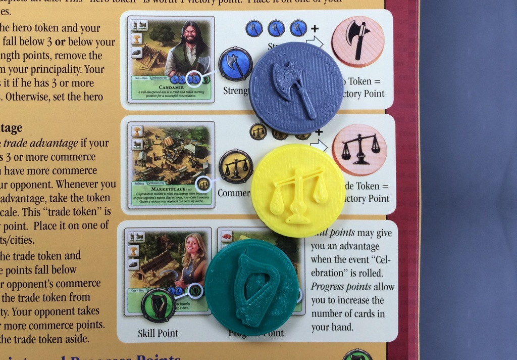 Rivals for Catan game tokens - Strength, Trade and Skill by Julius3E8 ...