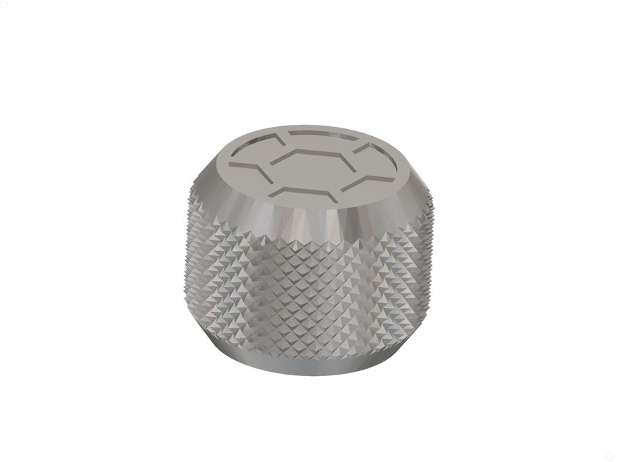 Knurled knob - HEXAGON Collection by Referentiel | Download free STL ...