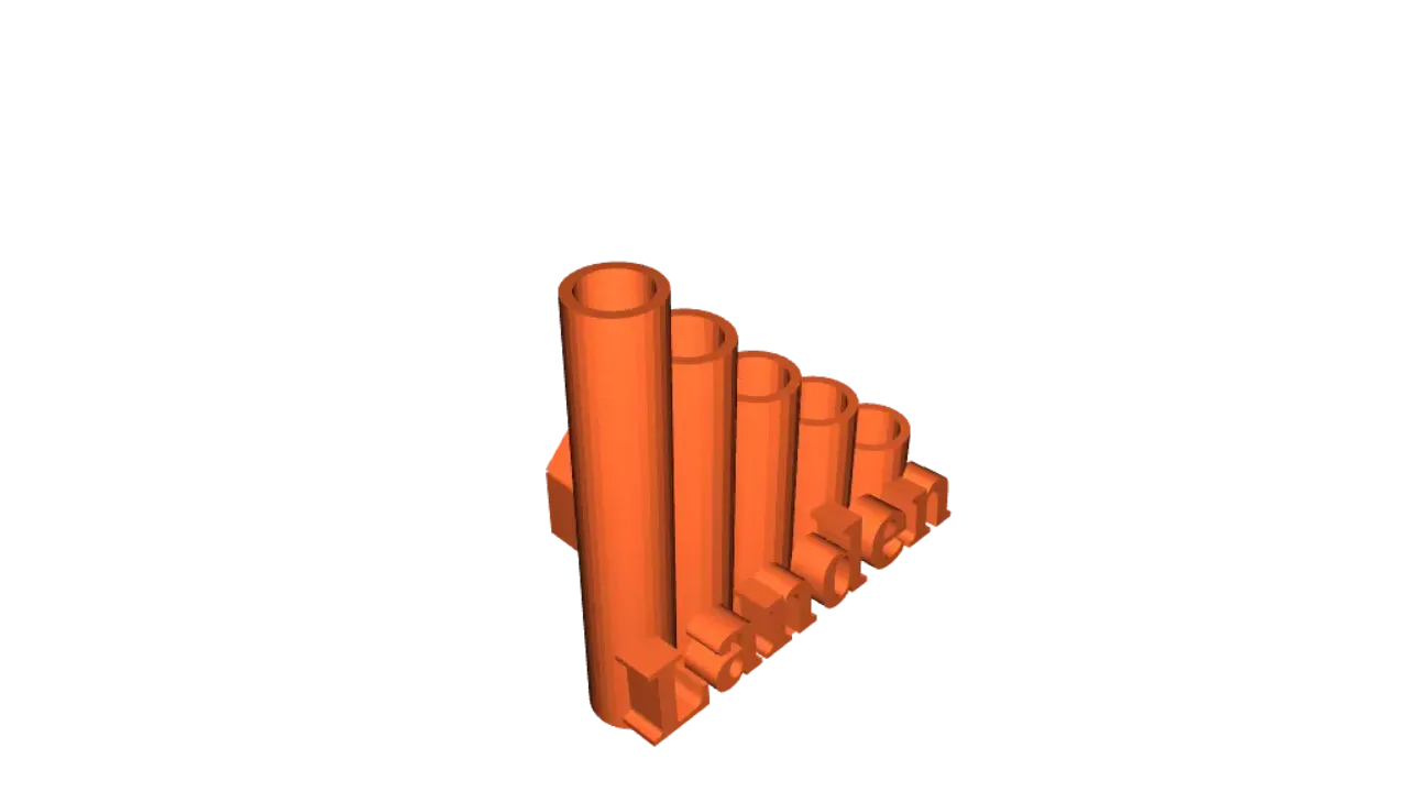 Pan flute by Landen Hall | Download free STL model | Printables.com