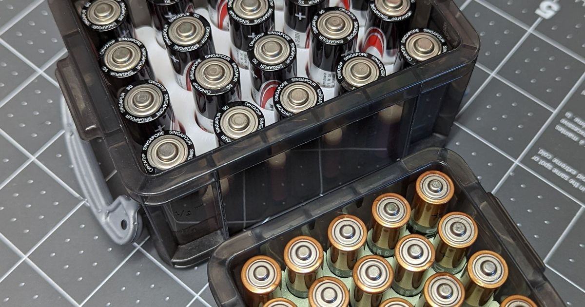 AA and AAA Battery Inserts for Really Useful Box 0.14L and 0.3L ...