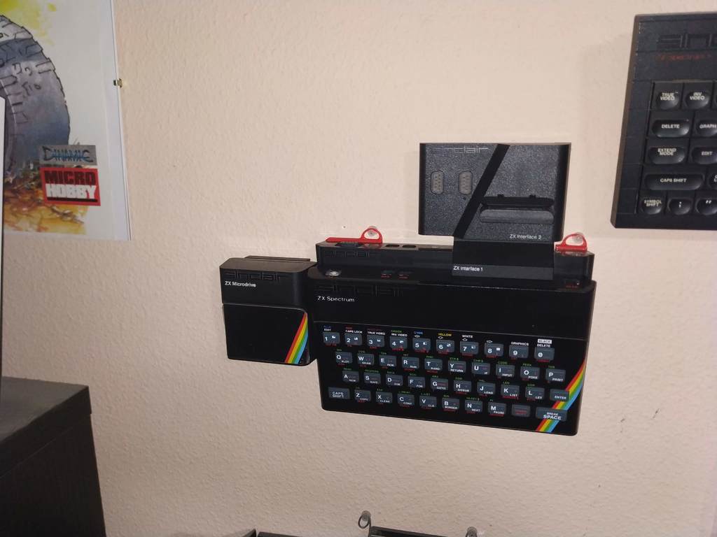 ZX Spectrum wall holder - Microdrive - Interface 1 by YoxxxoY ...