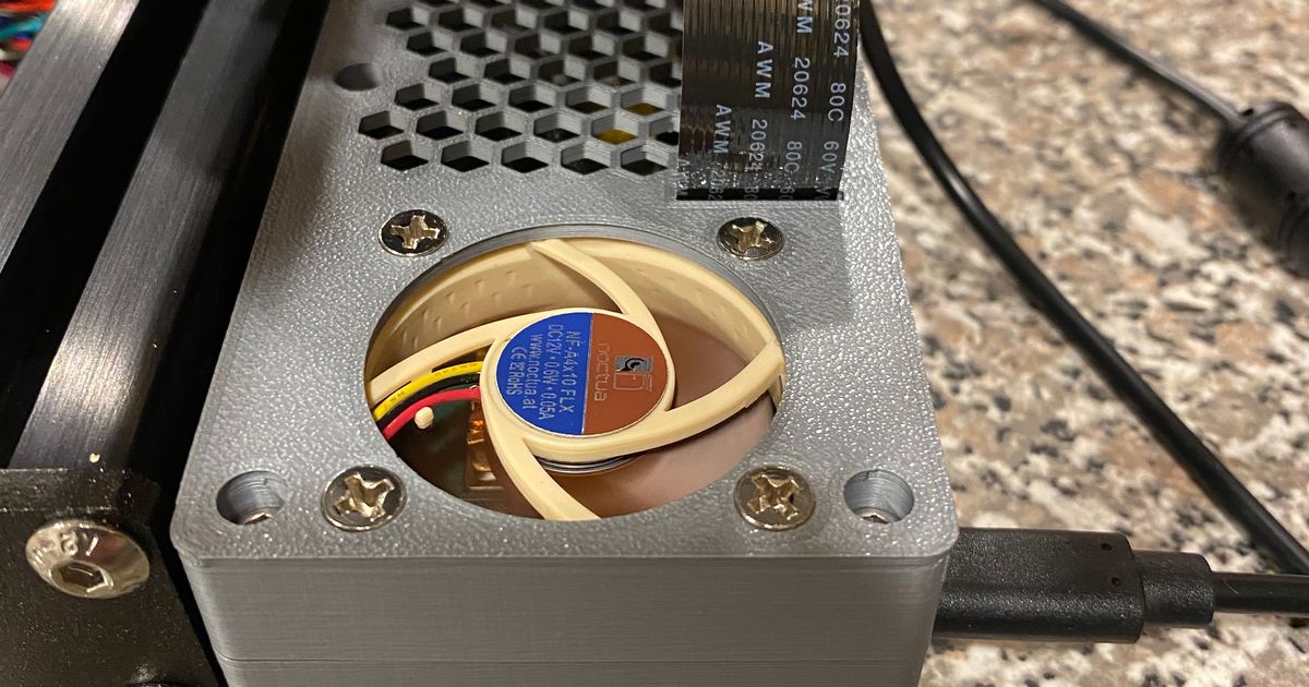 Raspberry Pi 4 Case w/ hanging mount for Prusa MK3/MK3s w/ 40mm fan and ...