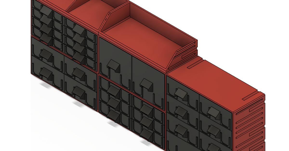 Modular Organizer Box with Drawer - Small components by Alexandru ...