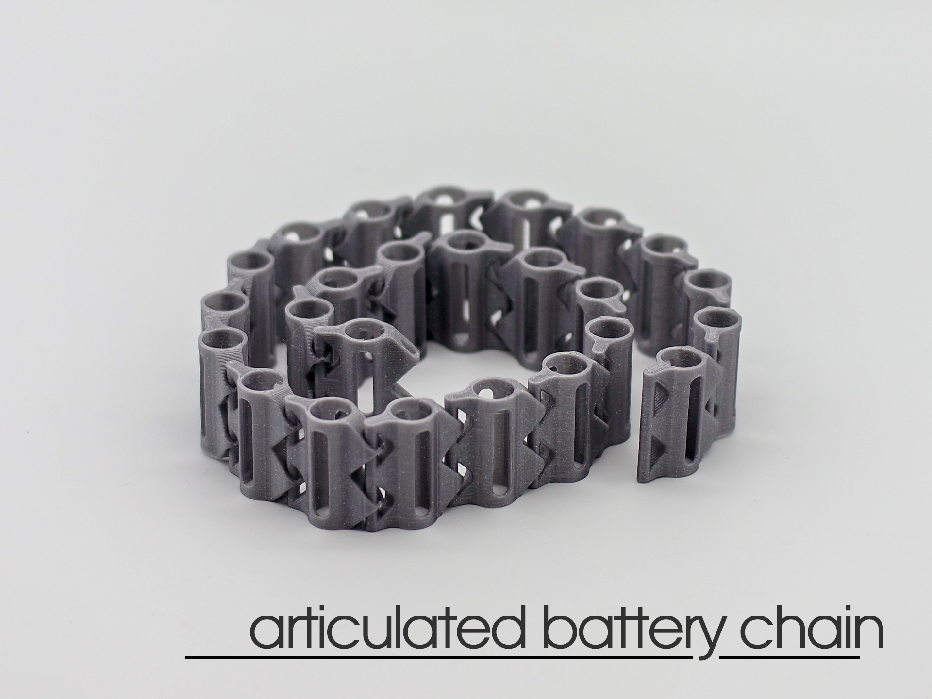 Articulated Battery Chain - printed in place - AA and AAA by Nils Kal ...