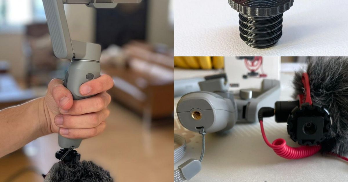 Camera thread to microphone thread adapter by peroteq | Download free ...