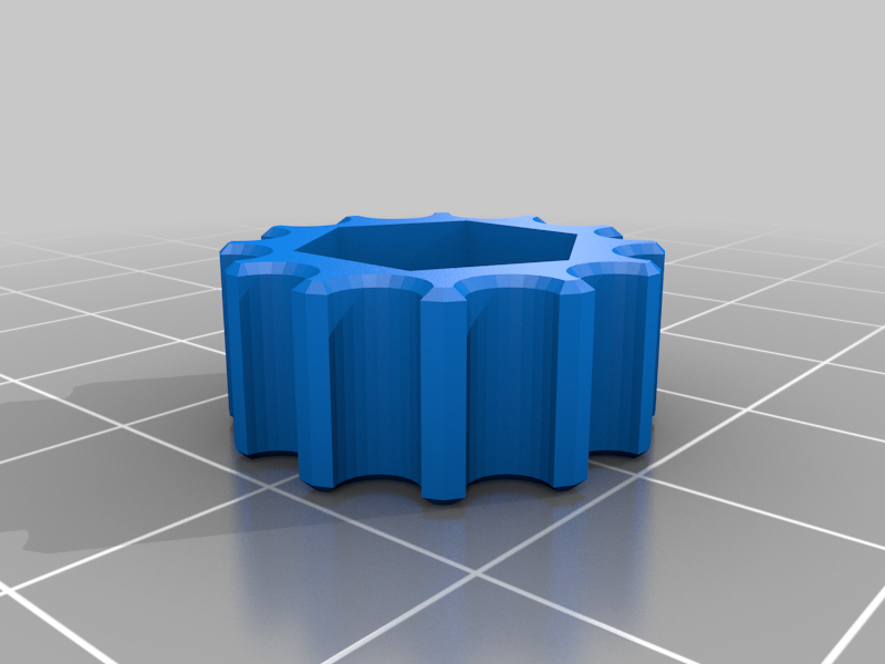 Knurled Cap for 1/4" Hex Head Bolt by Bob D. | Download free STL model ...