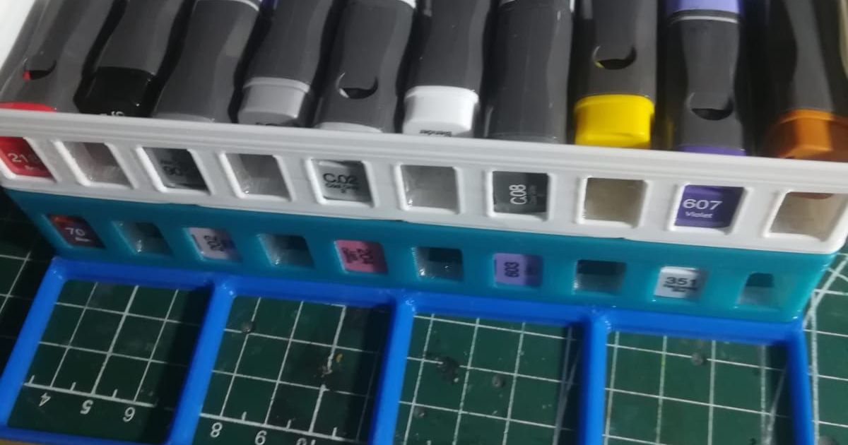Gridfinity Kurecolor marker holder by Nick__Furry | Download free STL ...