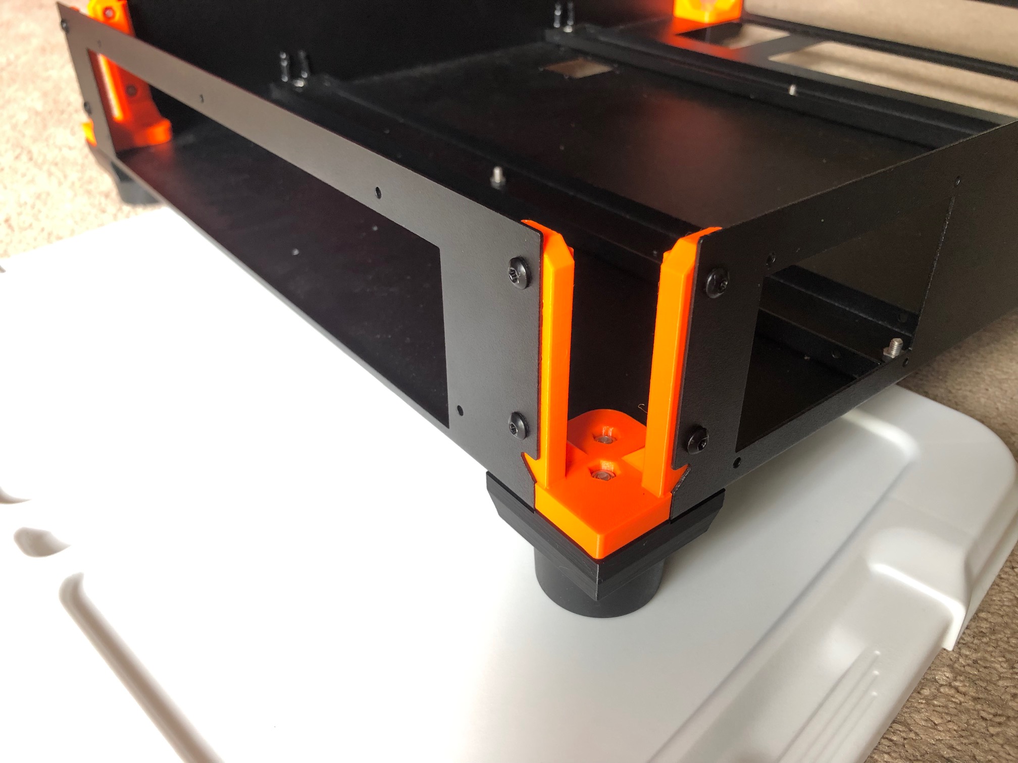 Tapered feet raisers with rubber bottoms for Printer Box with 3-piece ...