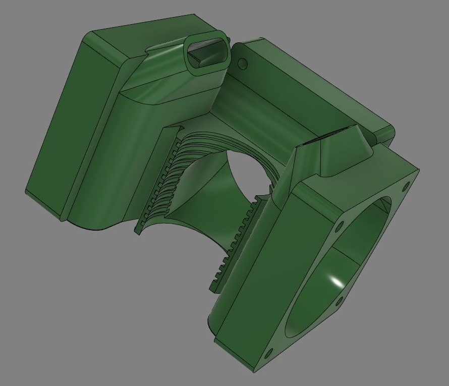 E3D V6 40mm 3 fan duct by Anton | Download free STL model | Printables.com