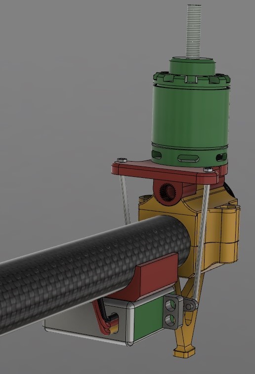 Tricopter tail mechanism for 20mm CF Tube tail boom by Anton | Download ...