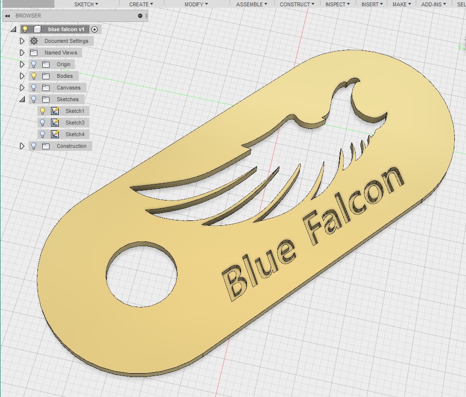 Blue Falcon Stencil/Tag by Anton | Download free STL model | Printables.com