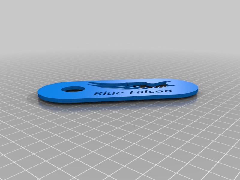 Blue Falcon Stencil/Tag by Anton | Download free STL model | Printables.com