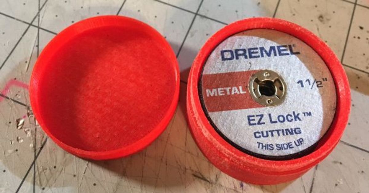 Dremel EZ Lock Cutoff wheel storage container by Anton | Download free ...
