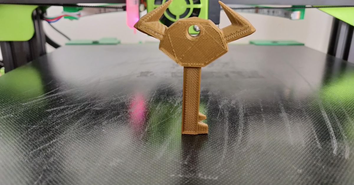 Bowser Key (Mario 64) with hole by Celta | Download free STL model ...