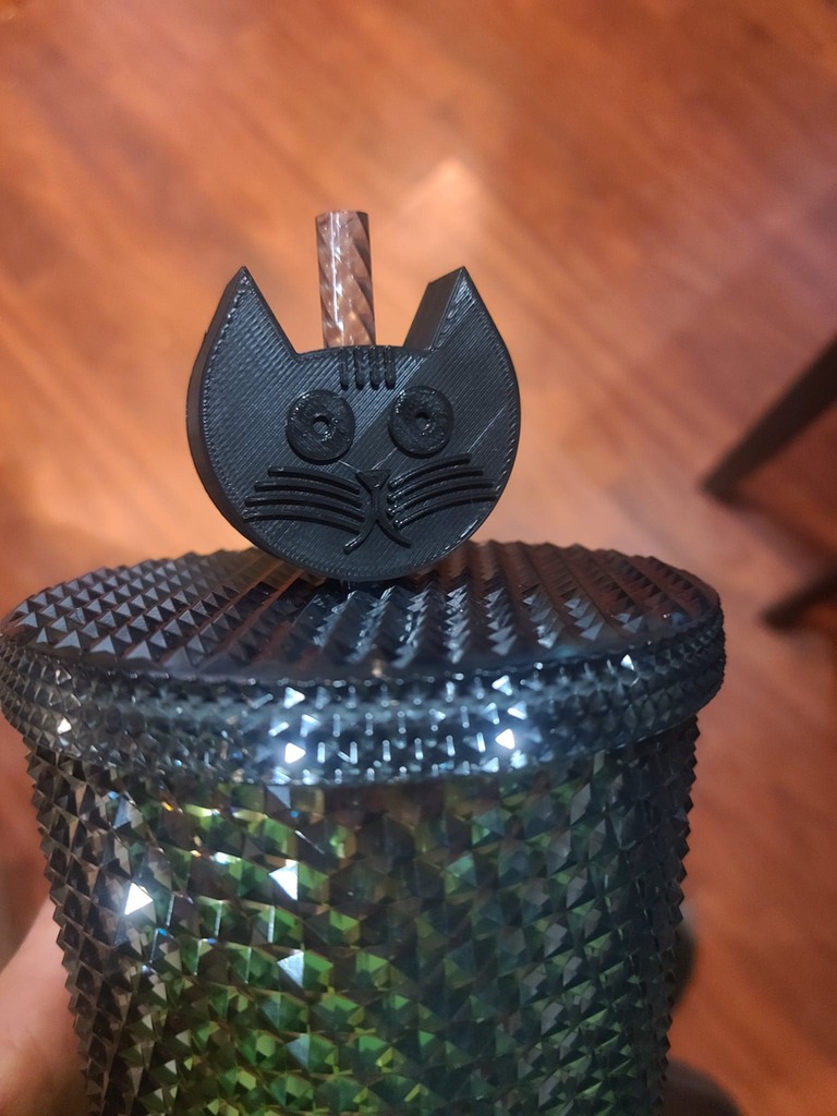 Cat Straw Topper by KDaviou | Download free STL model | Printables.com