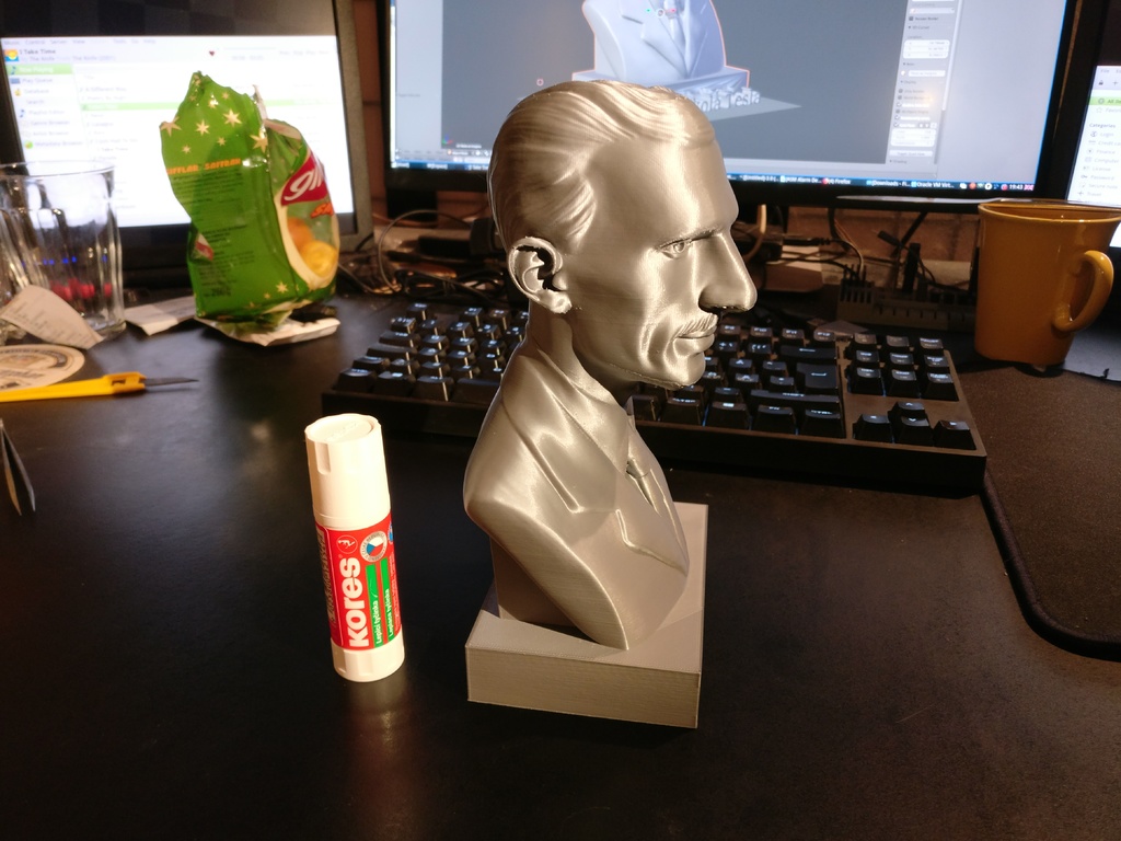 Tesla Bust With Tiny Annotated Plinth by gammy | Download free STL ...