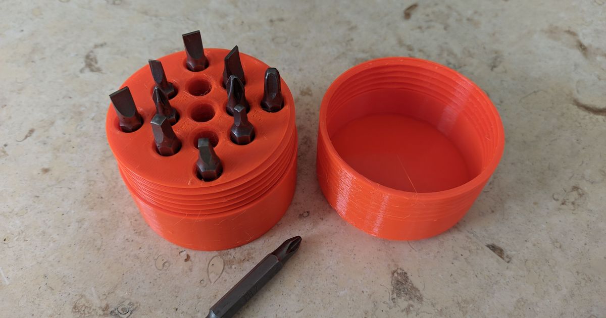 Long hex bit threaded box by Kevin D | Download free STL model ...