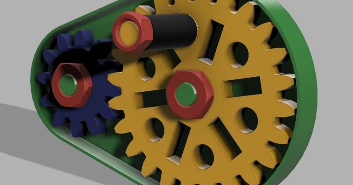 Gearbox with Winder by Taki7o7 | Download free STL model | Printables.com