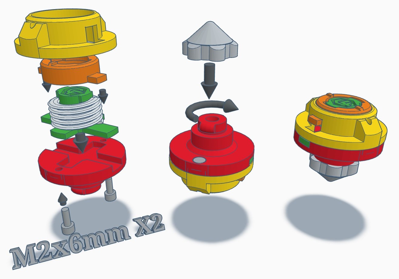 Beyblade 'Height' Driver kit by Coal Fuse | Download free STL model ...