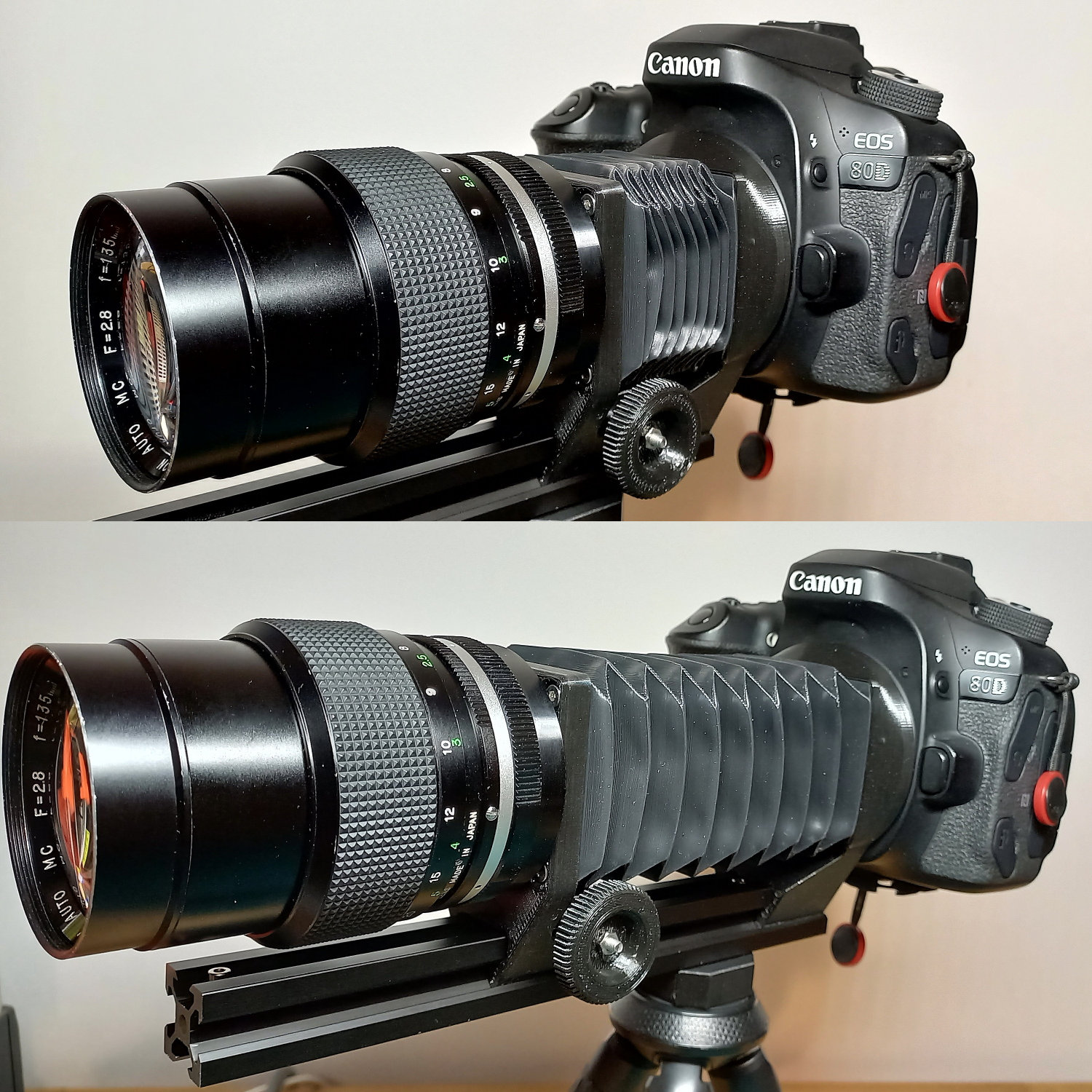 MACRO photography accessories - focusing rail and bellows using 2020 v ...