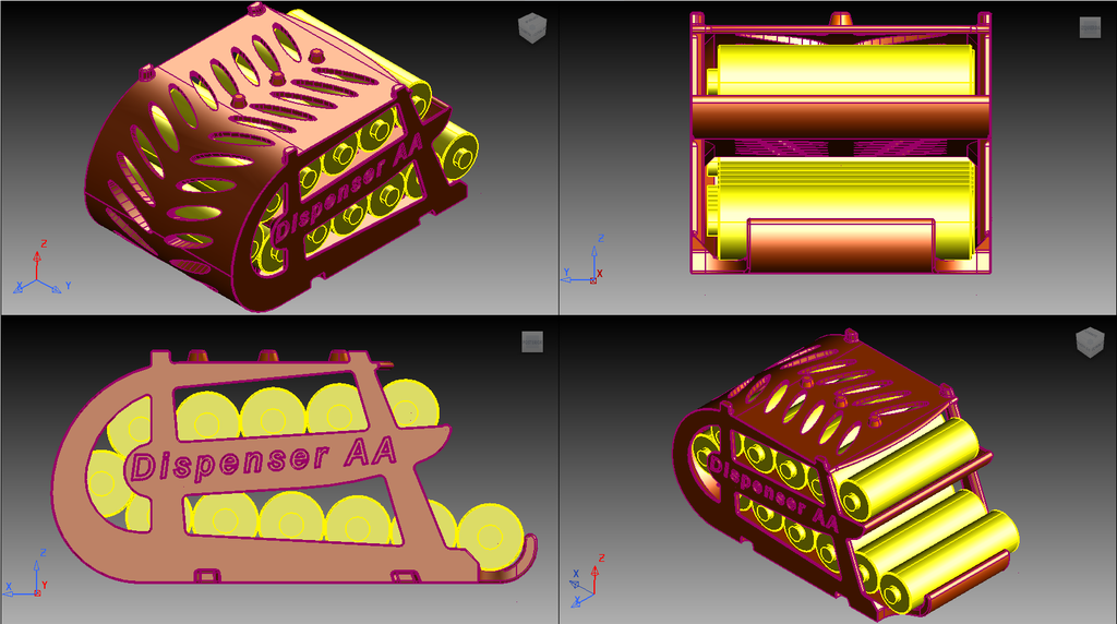 Battery Dispenser rotary stackable by Ljhtom (Javier Hernando ...