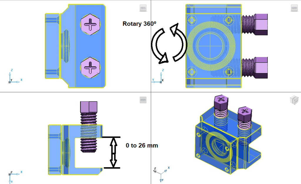 Adaptable rotary universal bracket by Ljhtom (Javier Hernando ...