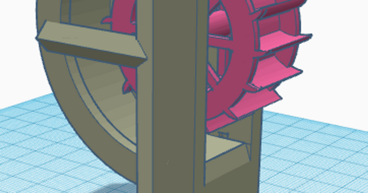 Water Wheel Add-on For 3dPrintys Desktop Fountain od autora Ryan Diefel ...