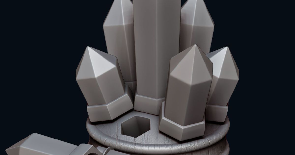 Crystal Cluster - Dice Storage by Ars Moriendi 3D | Download free STL ...