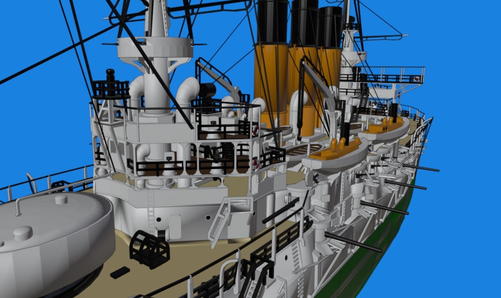 Battleship Retvizan (1902) by Sora_3D | Download free STL model ...