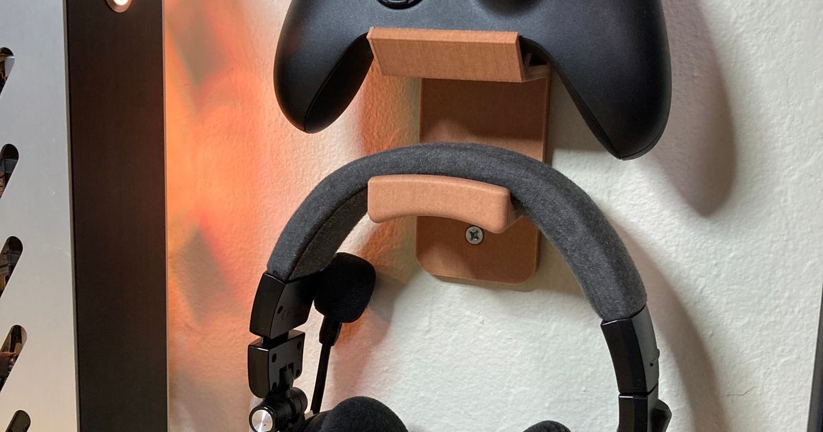 Controller and Headphone Wall Mount por b_dubs | Descargar modelo STL ...