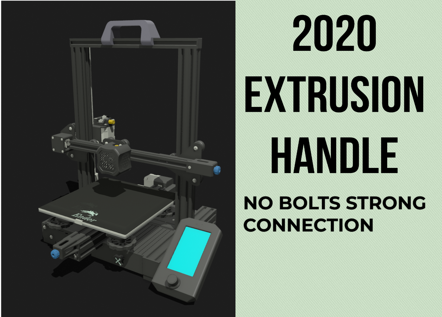 3D PRINTER HANDLE FOR ENDER 3 ENDER 3 V2 ALL 3D PRINTERS WITH 2020 ...