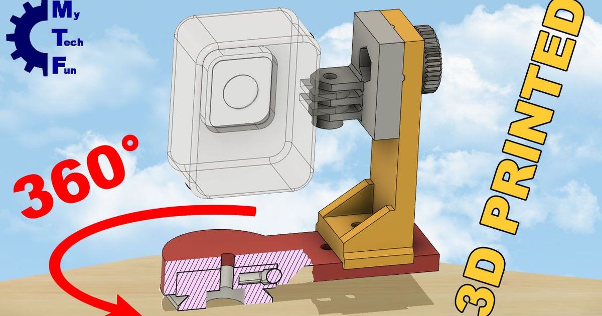 Panoramic head for Gopro Hero 5, 6, 7 size by MyTechFun | Download free ...