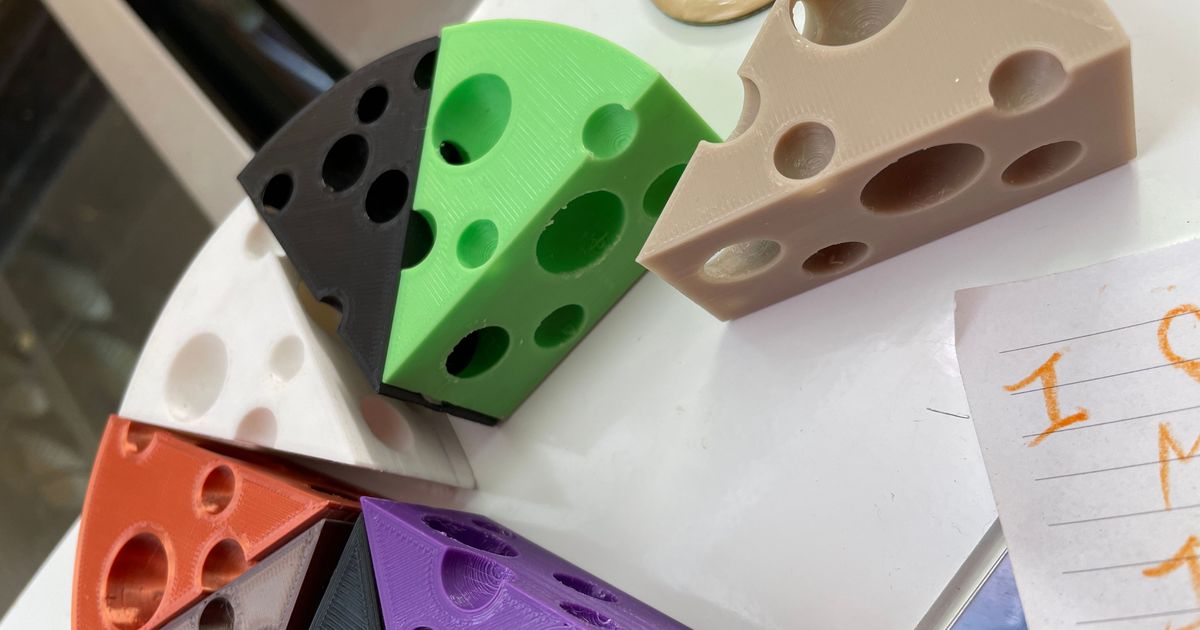 Swiss Cheese Fridge Magnet by Jimson | Download free STL model ...