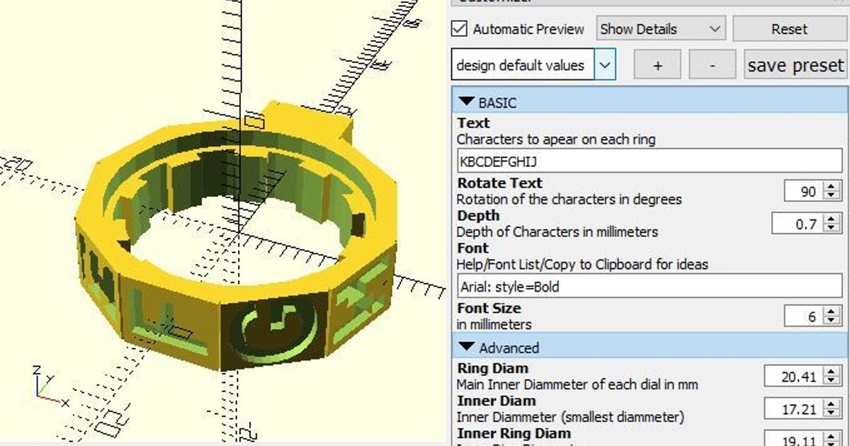 5 Letter Word Lock Dial - SCAD - Customizable by Kieran Schlechter ...