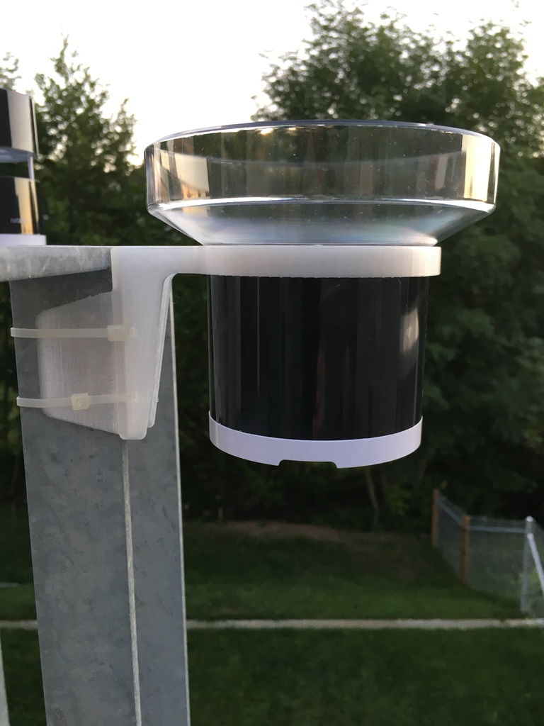 Netatmo Rain Gauge Guardrail Holder by klarinettli | Download free STL ...