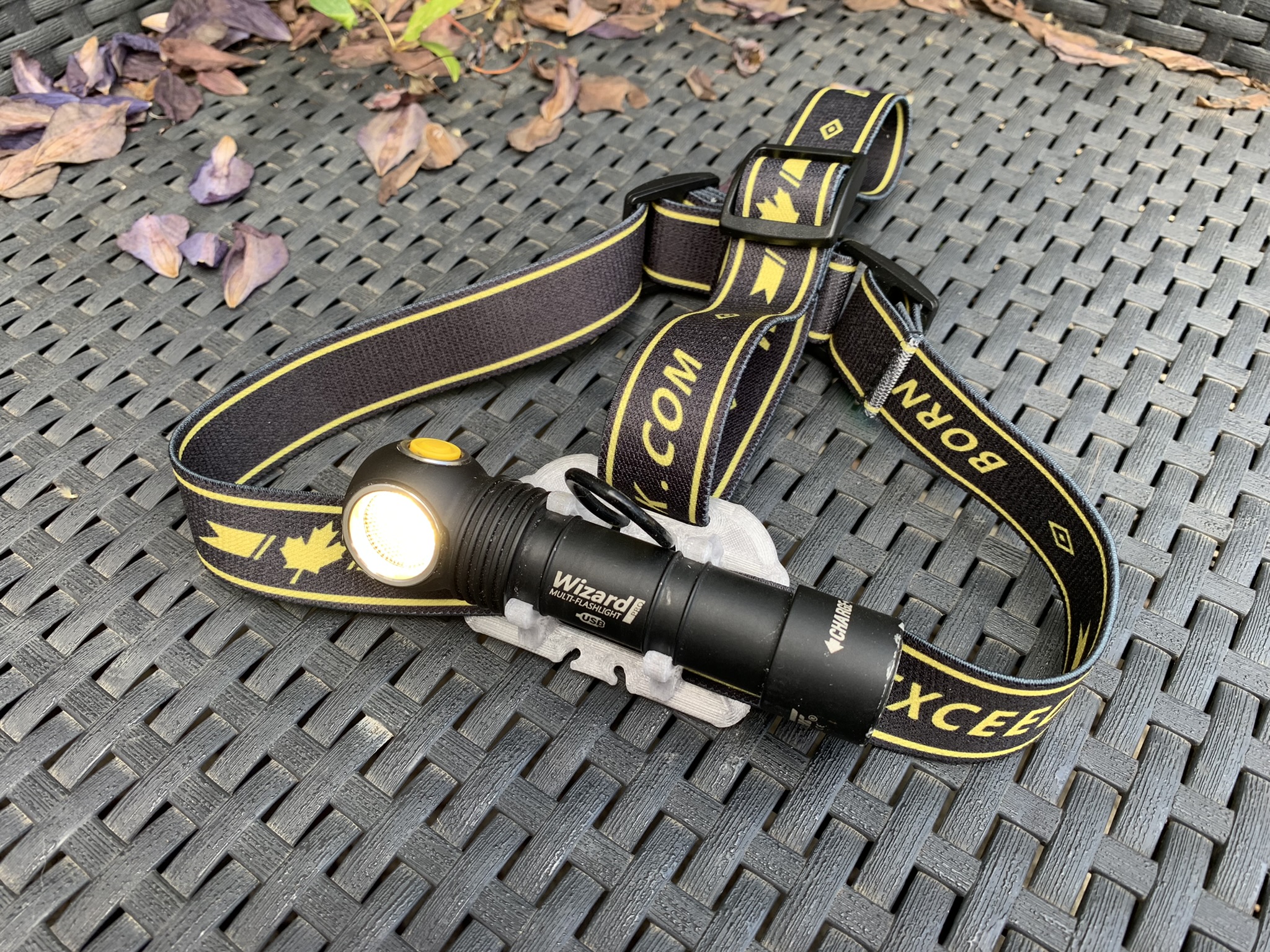 Head mount for Armytek Wizard with rubber ring (+other 18650 lights) by ...