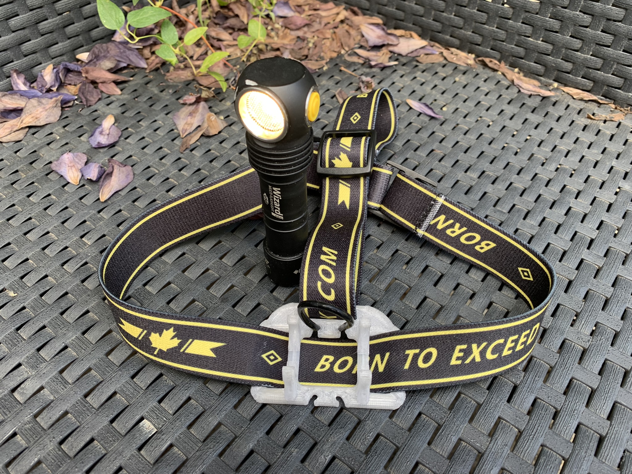 Head mount for Armytek Wizard with rubber ring (+other 18650 lights) by ...